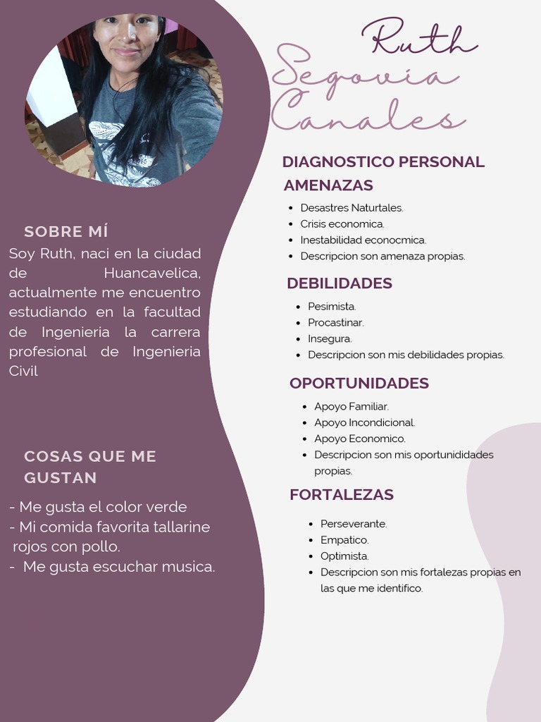 Presentacion Personal - Ruth Segovia Canales - PDF | PDF