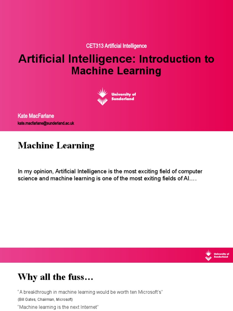 Introduction To Machine Learning | PDF