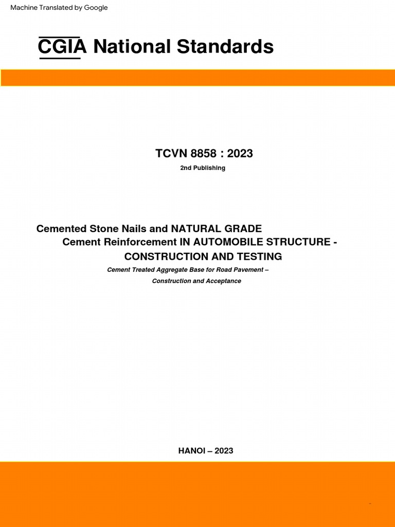 (Eng. Version) Vietnam Road Spec TCVN 8858 2023 | PDF | Concrete | Road Surface