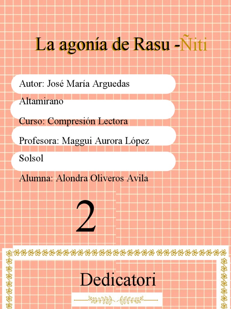 Análisis de La Obra La Agonía de Rasu-Ñiti | PDF