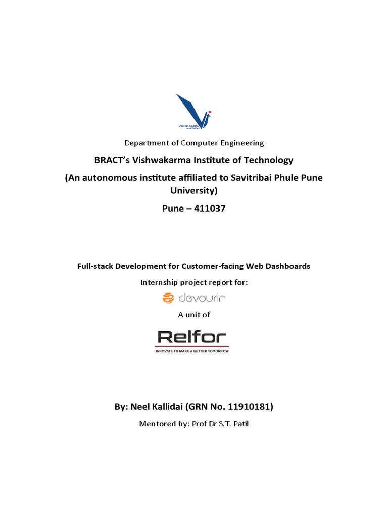 Neel Kallidai Final-Industry Internship Report V01 | PDF | Point Of ...