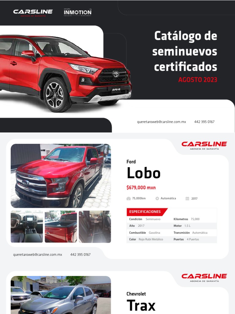 Carsline - Catalogo AGOSTO 2023 | PDF | Transmisión automática ...