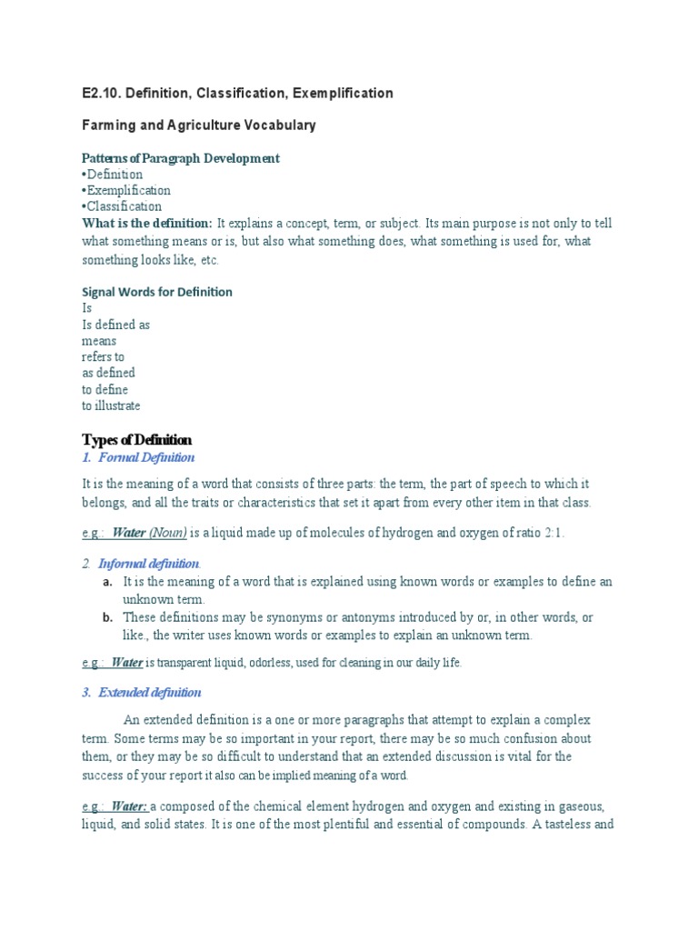 E2.10. Definition, Exemplification-For Students.2 - STUDENTS - B-NEW ...