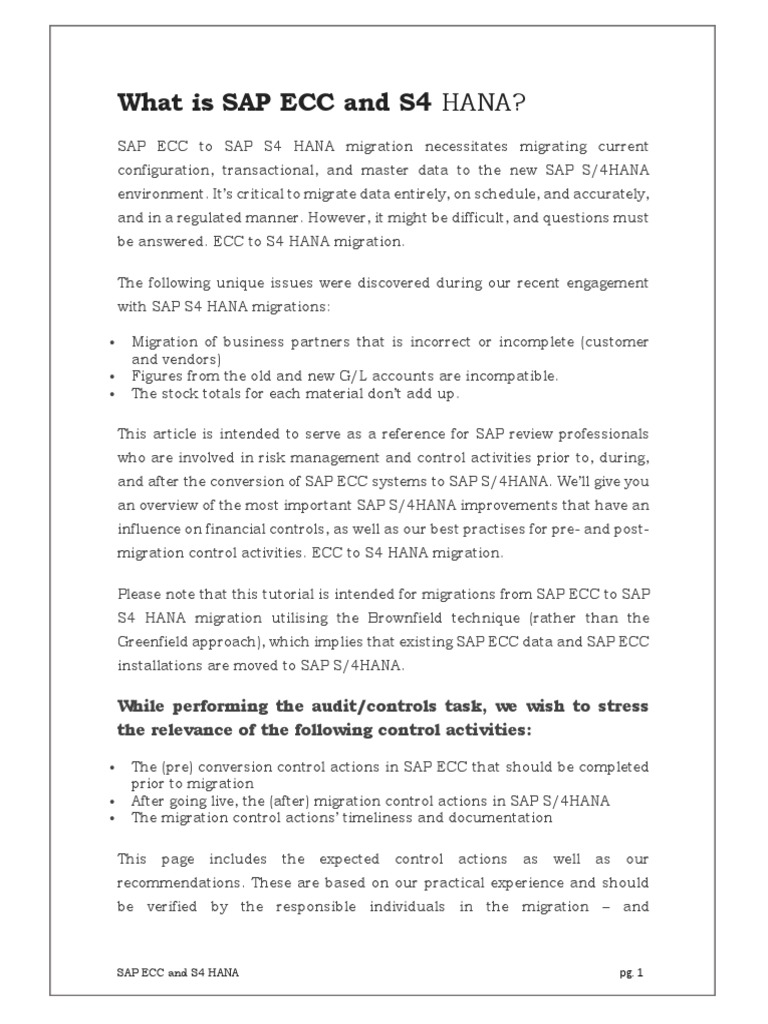 SAP ECC and S4 HANA | PDF | Error Detection And Correction | Valuation (Finance)