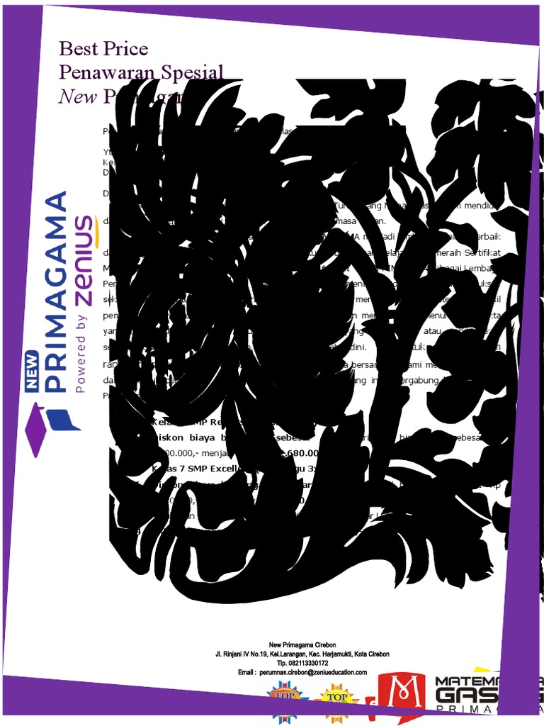 Surat Penawaran New Primagama Kelas 7A | PDF