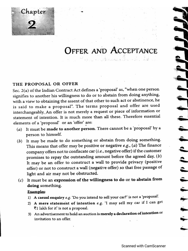 ch 2 offer and acceptance | PDF