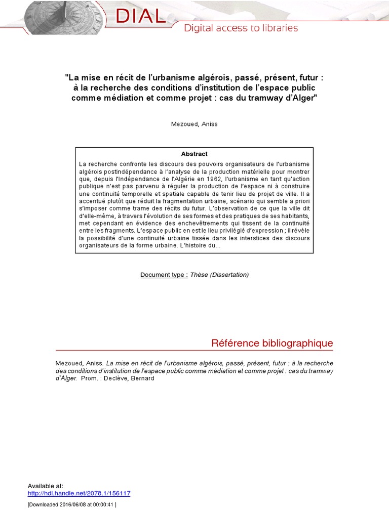 A MEZOUED These Adherencia | PDF