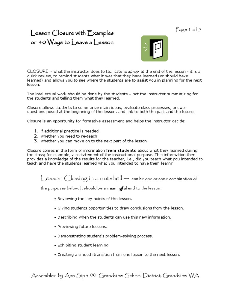 40 Ways To Leave A Lesson | PDF | Cognitive Science | Cognition 40 Ways To Leave A Lesson | PDF | Cognitive Science | Cognition