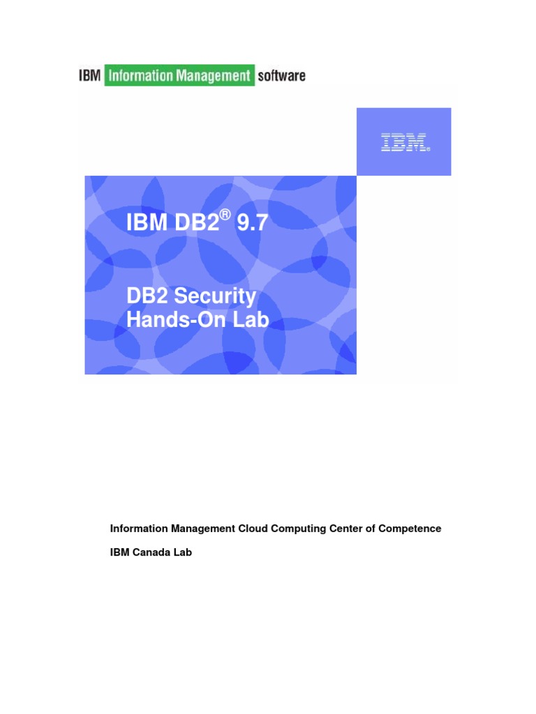 Ibm Db2 9.7: DB2 Security Hands-On Lab | PDF | Computers | Technology ...