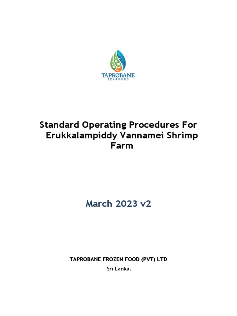 Biosecurity SOP for Vannamei Shrimp Farm | PDF