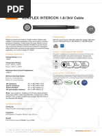 Dekoron Cable Product Specification Sheet | PDF | Wire | Electric Power