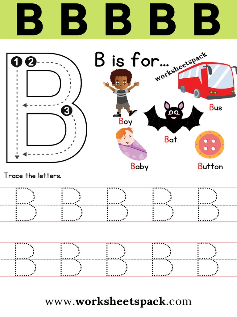 Free Letter B Printable Worksheets | PDF