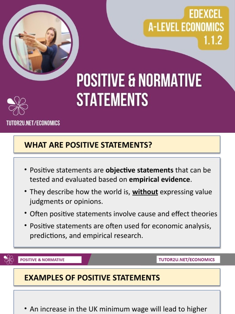 1 1 2 Positive Normative | PDF | Economics | Value (Economics)