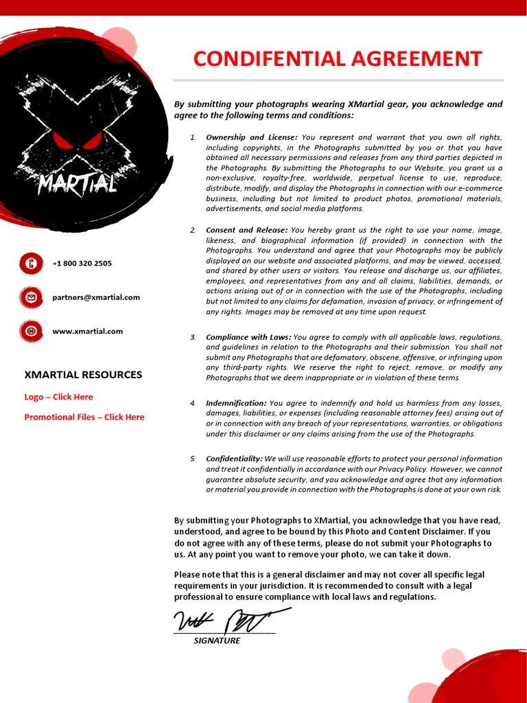 Photo & Content Disclaimer 2 | PDF | Indemnity | Common Law
