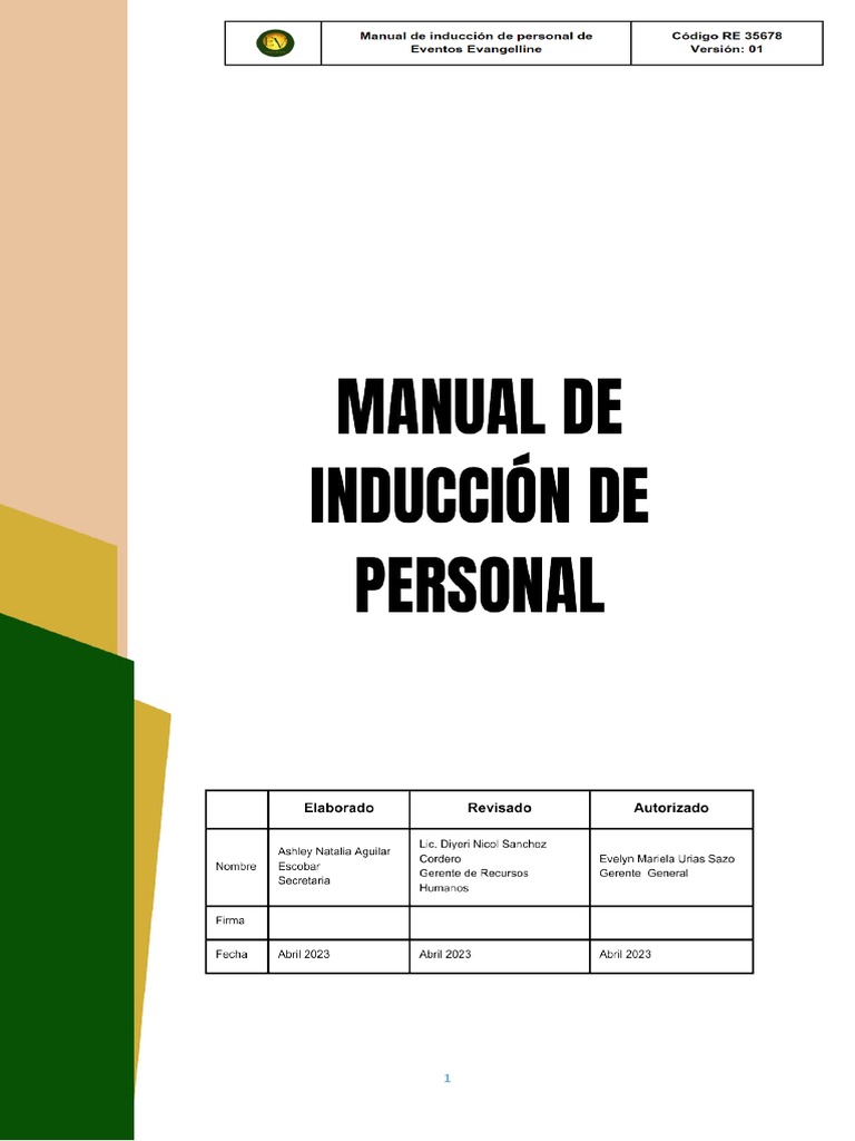 Manual de Inducción | PDF | Crecimiento personal y profesional | Negocios