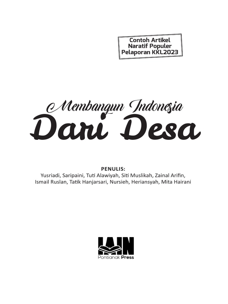 Contoh Laporan Buku KKL 2023 Ok | PDF