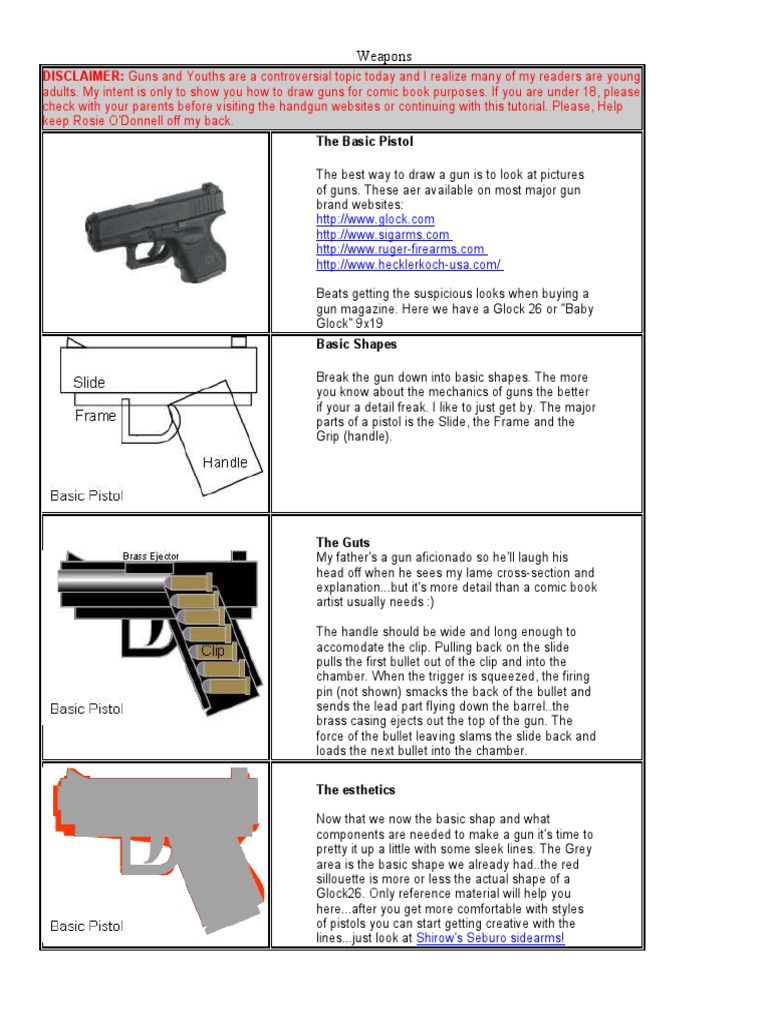 How To Draw Manga Weapons | PDF