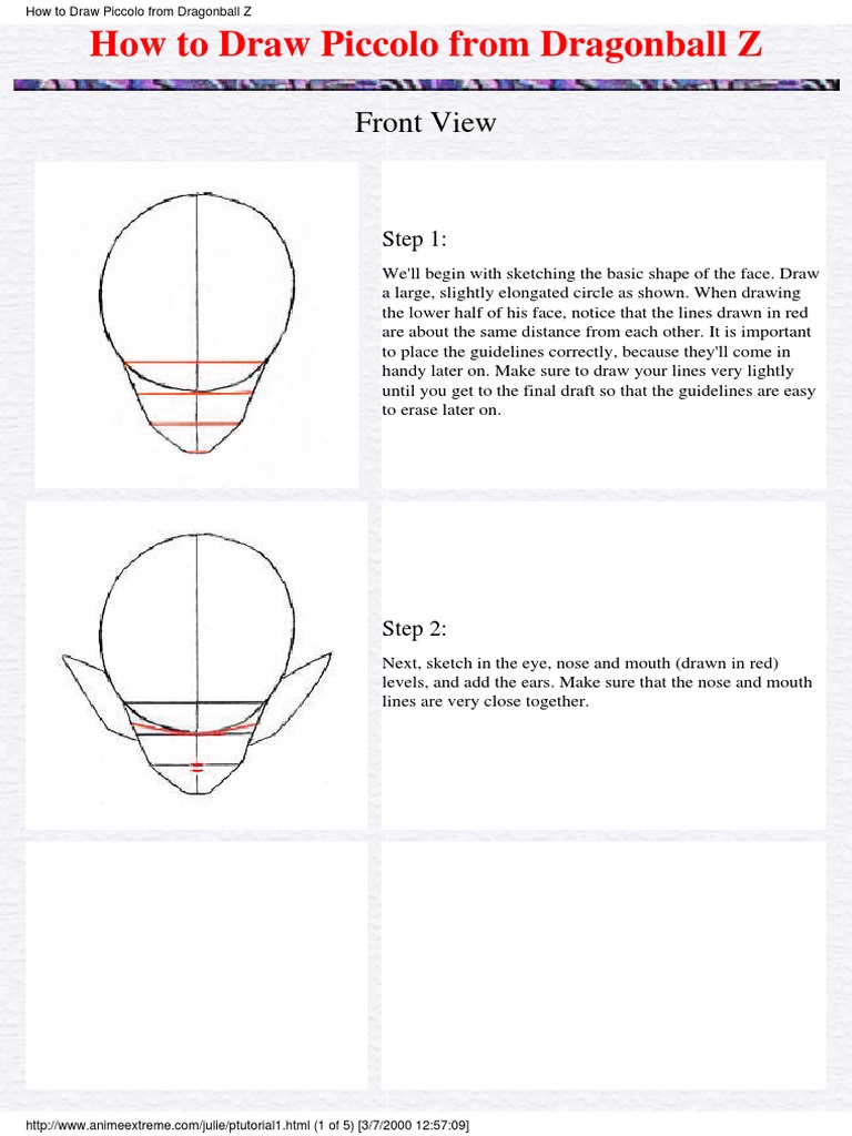 How To Draw Manga - Piccolo | PDF