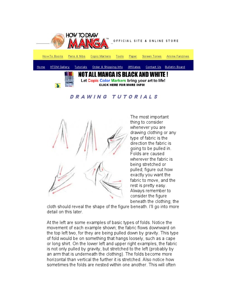 How To Draw Manga Clothes | PDF