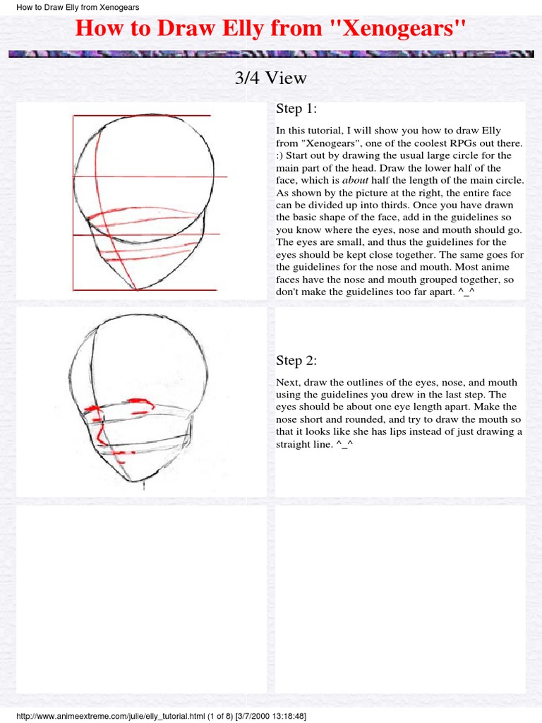 How To Draw Elly | PDF | Hair | Face