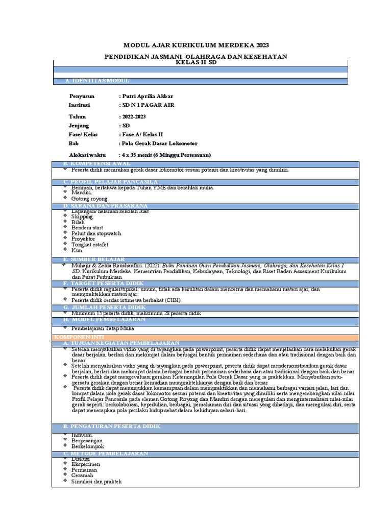Modul Ajar Putrii | PDF