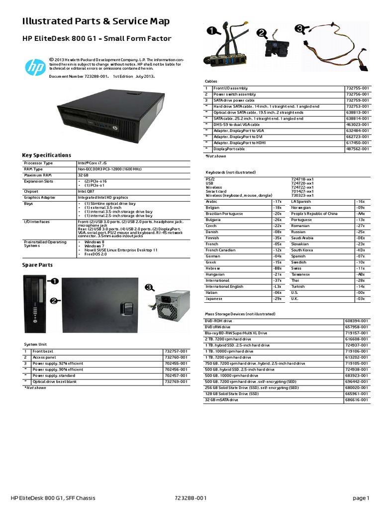HP 800 SFF G1 | PDF