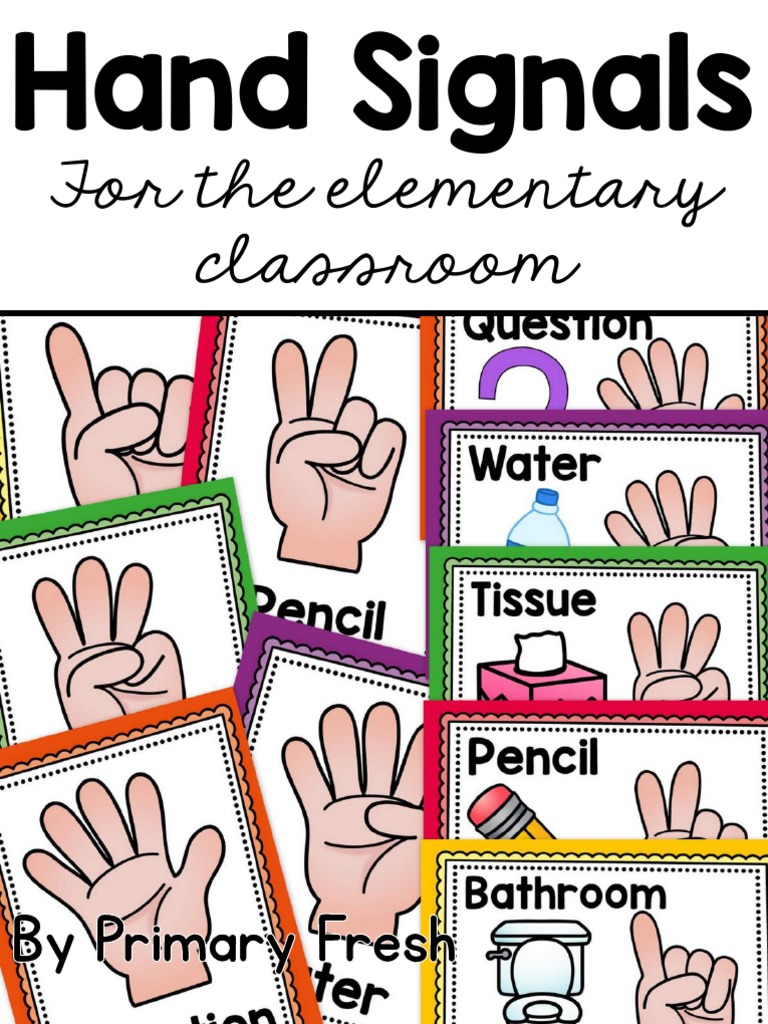 Hand Signals Classroom Management Free | PDF