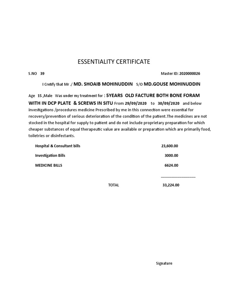 Essentiality Certificate | PDF | Business | Self-Improvement