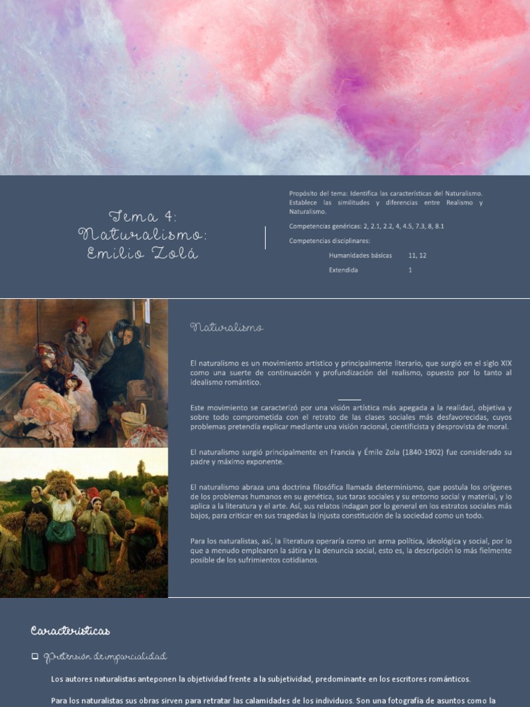 Tema 4 Naturalismo | PDF | Realismo literario