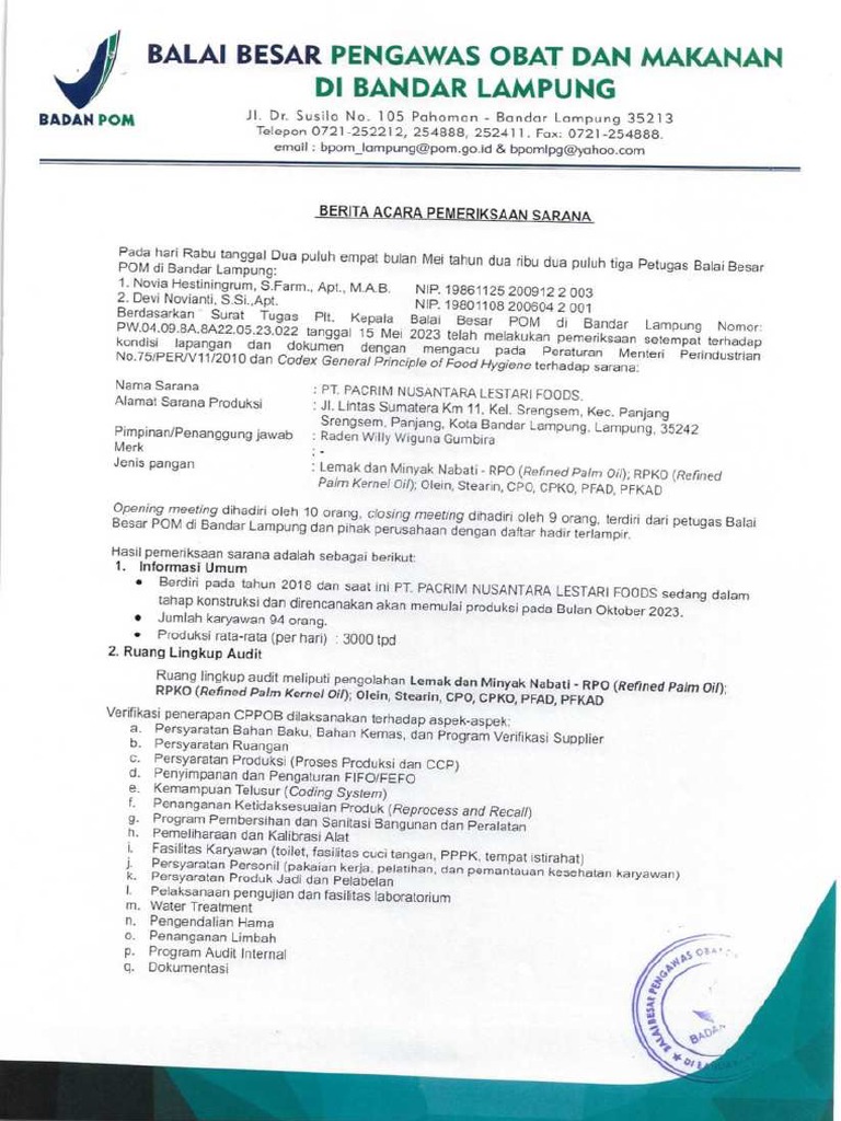 Bap Sarana (Cppob) | PDF