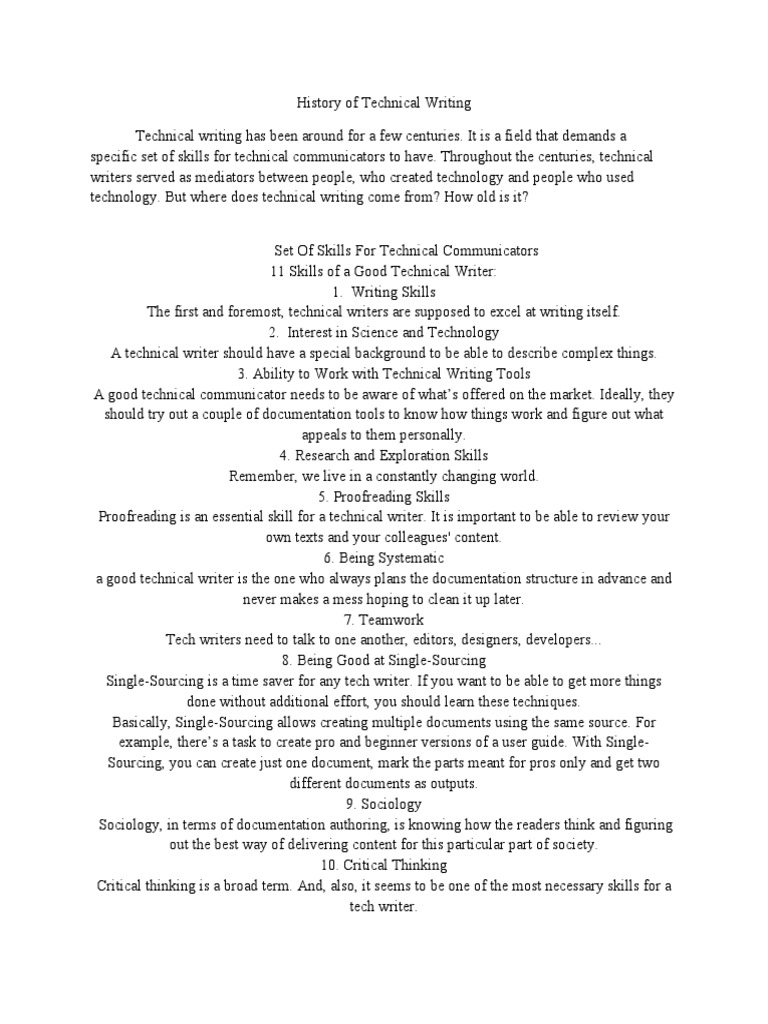 History of Technical Writing Hard | PDF | Science