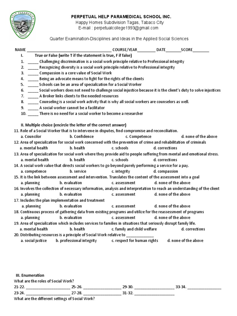DIASS Q4 Quarter Exam | PDF