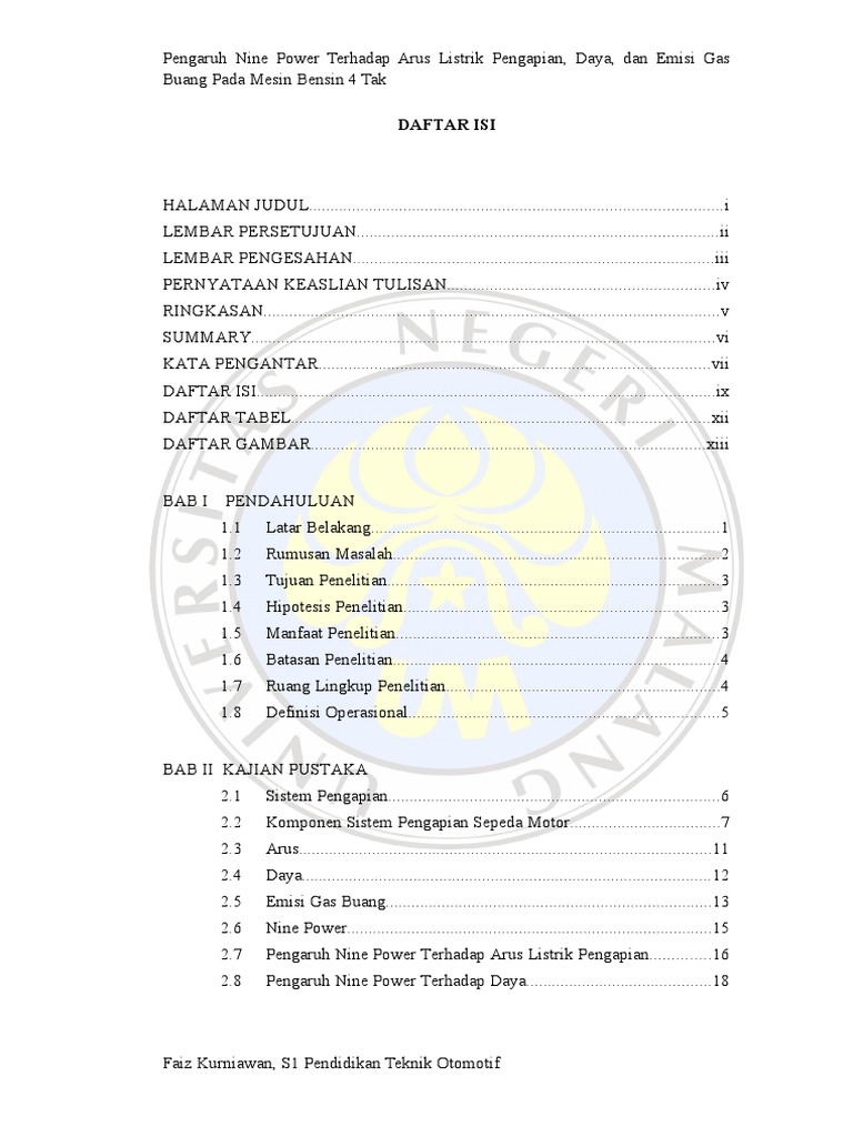 Daftar Isi | PDF