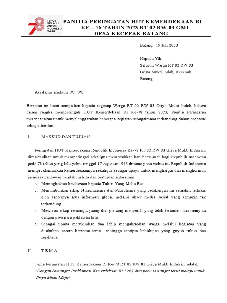 PROPOSAL AGUSTUSAN 2023 Fix | PDF