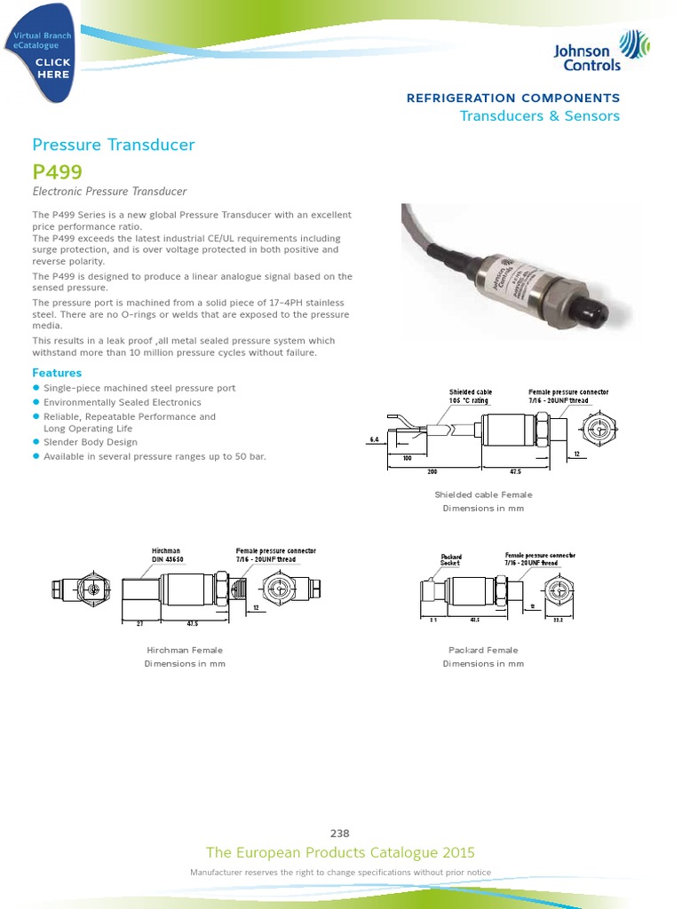 Pressure Transducers | PDF