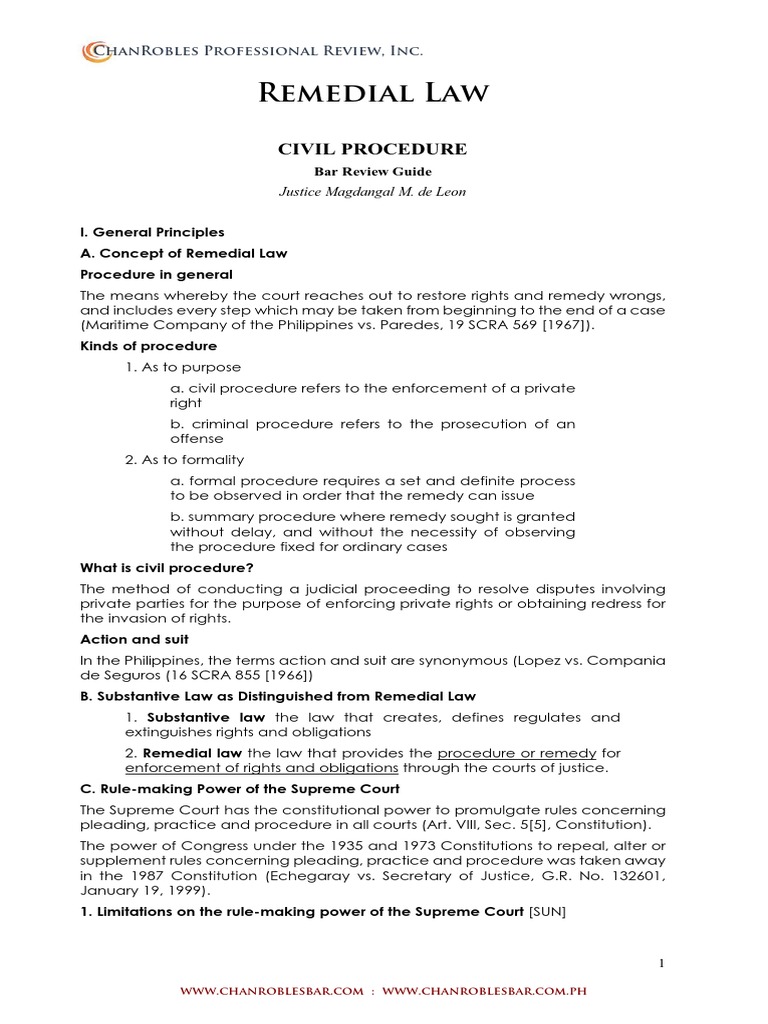 Civil Procedure 2018 | PDF