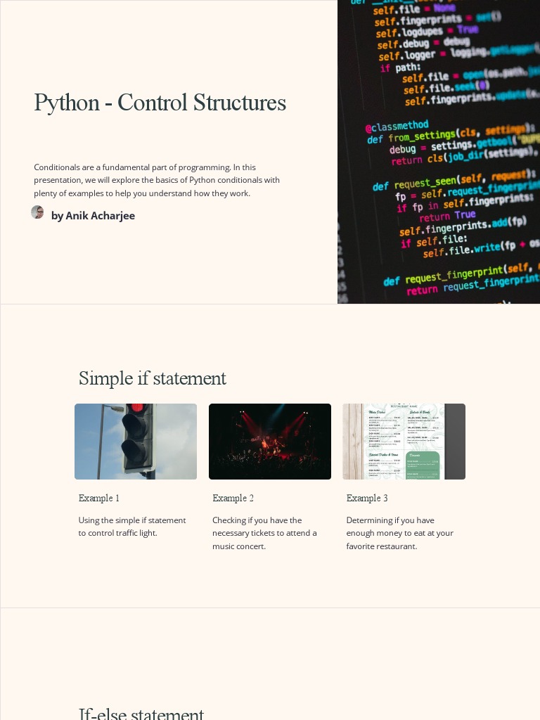 Python Control Structures | PDF | Control Flow | Computer Science Python Control Structures | PDF | Control Flow | Computer Science