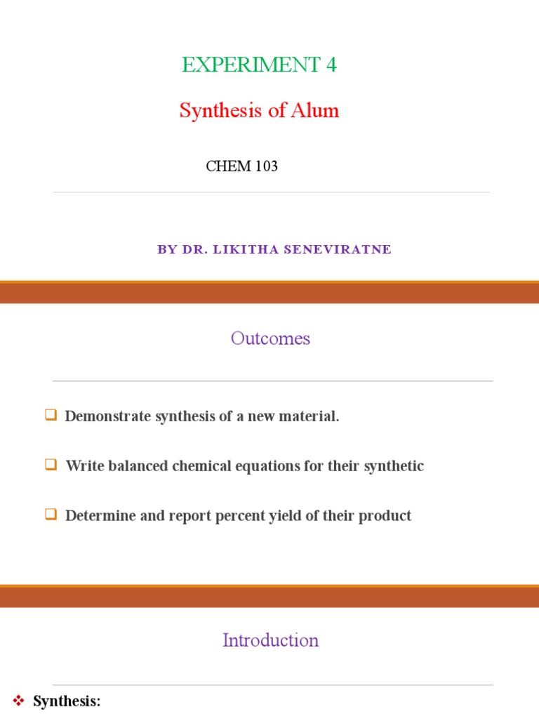 Synthesis of Alum | PDF