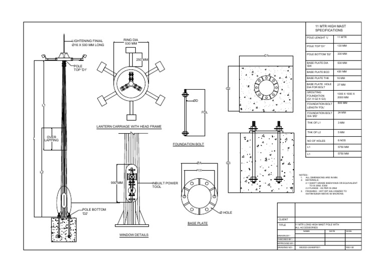 11 MTR High Mast | PDF | Mechanical Engineering