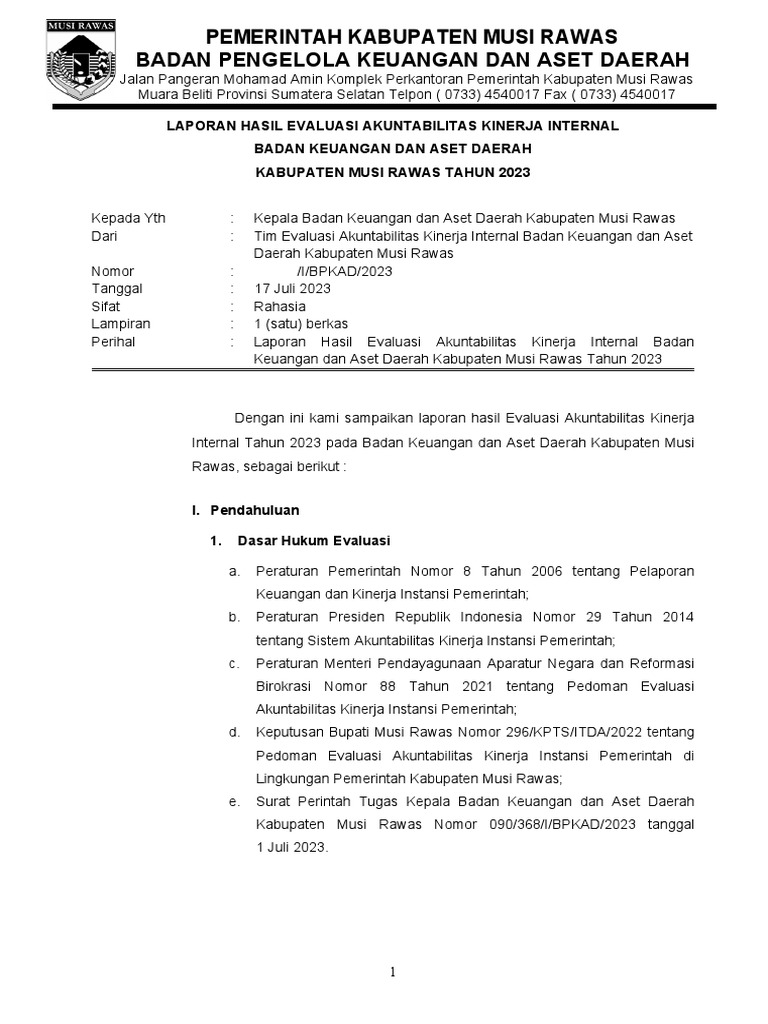 Konsep LHE AKIP Mandiri OPD | PDF | Pengelolaan Keuangan & Uang