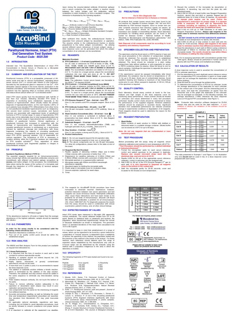 Hormon Paratiroid Intact Monobind | PDF