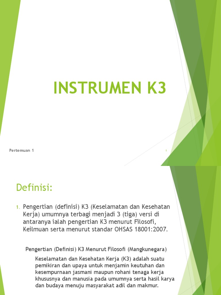 Instrumen K3 | PDF | Sains & Matematika