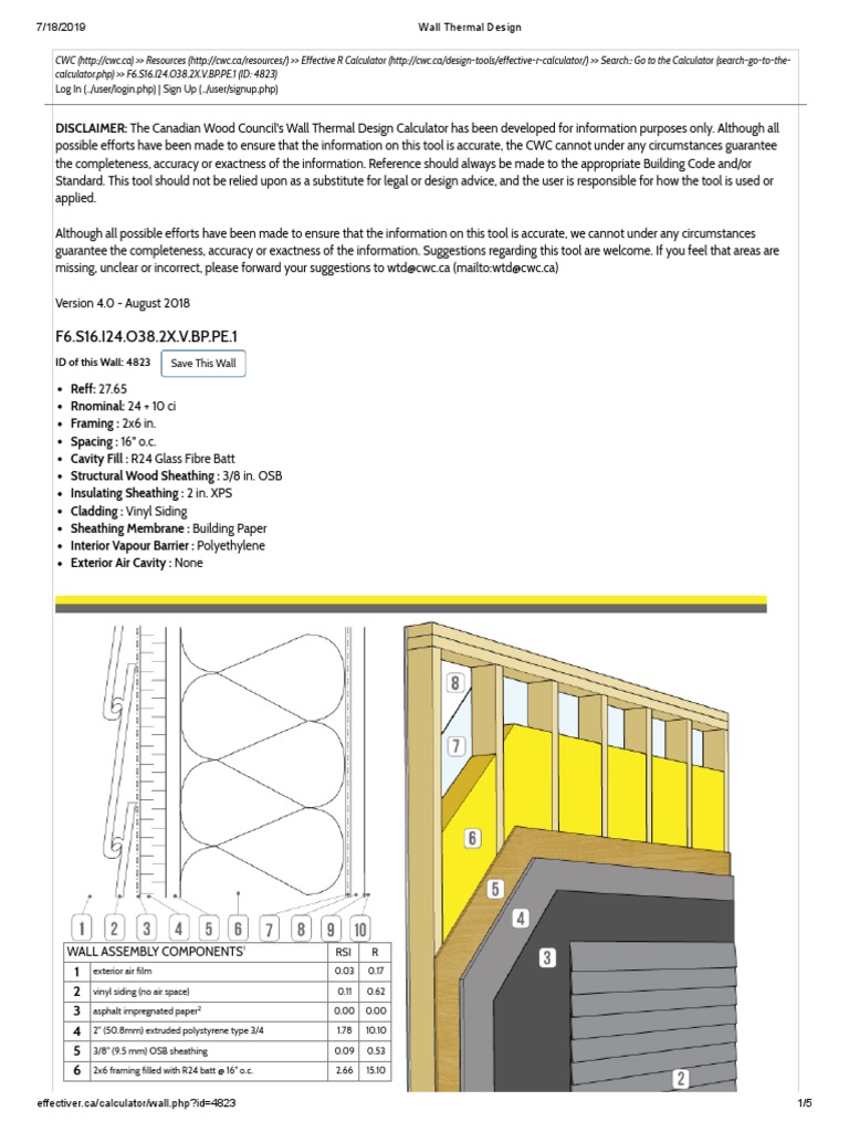 Wall RESI 2x6 Exterior Wall W 2in Xps | PDF | Framing (Construction ...
