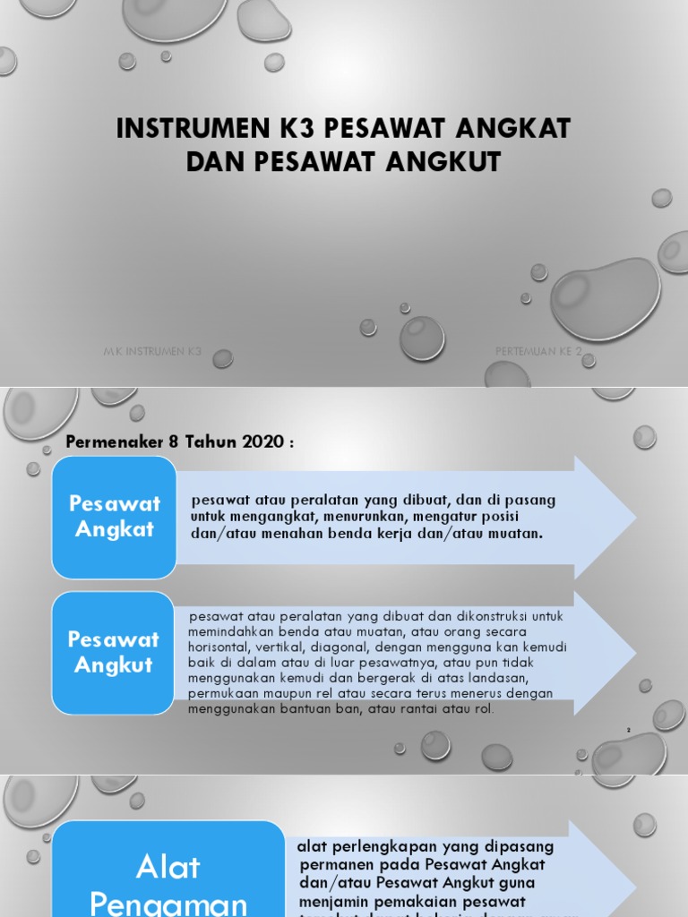 Instrumen K3 Pesawat Angkat Dan Pesawat Angkut | PDF