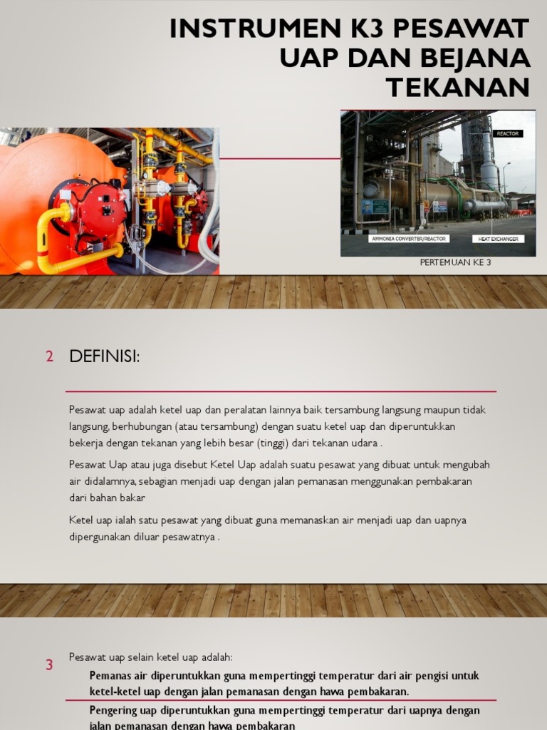 INSTRUMEN K3 PESAWAT Uap DAN Bejana Tekanan | PDF | Griya & Taman ...