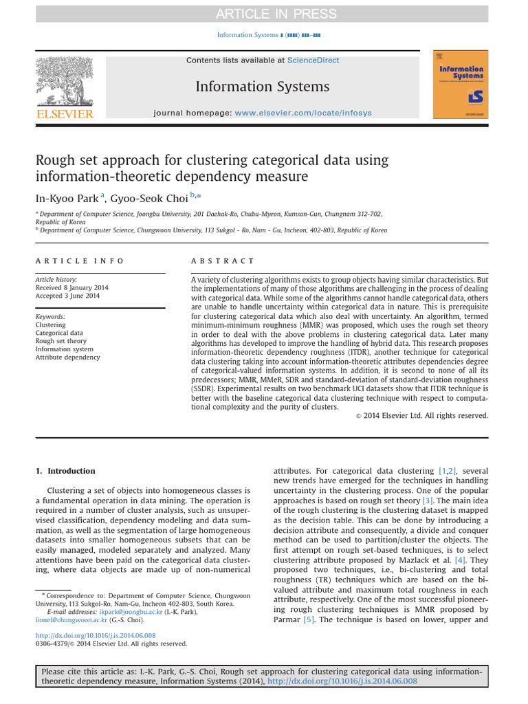 Rough Set Approach For Clusteri | PDF | Cluster Analysis | Applied Mathematics