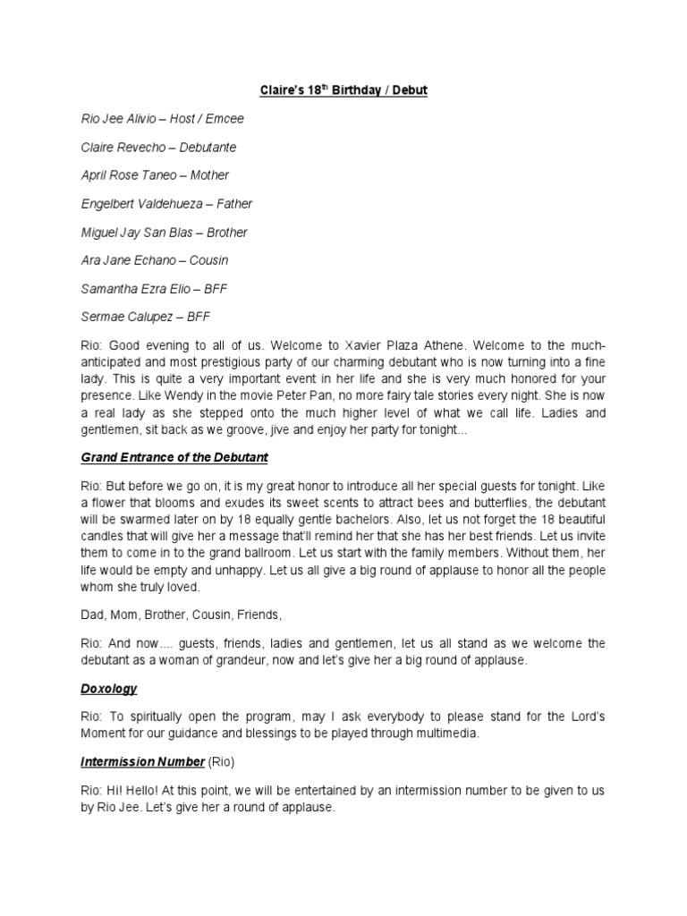 Debut Script | PDF | Love