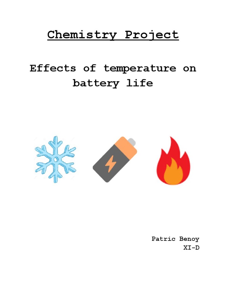 Effect of Temperature On Battery Life | PDF