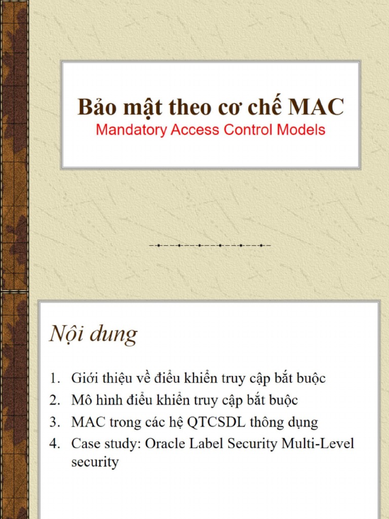 c03 Mandatoryaccesscontrolmodels1 | PDF
