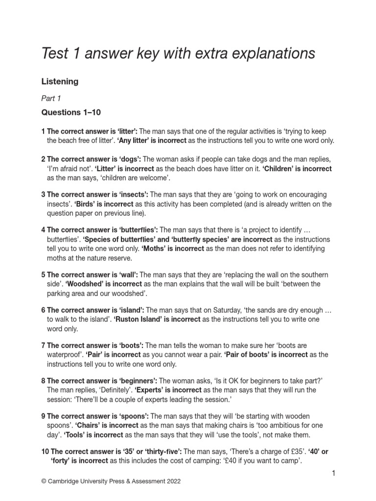 IELTS 17 Listening Test 1 Answers | PDF | Art
